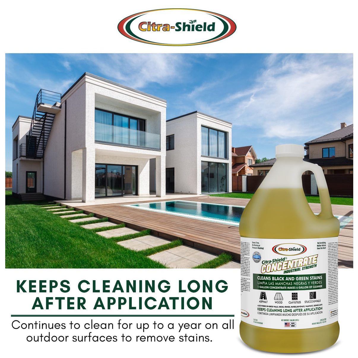 Citra-Shield Concentrate Multi-Surface Outdoor Cleaner, Headstone Clea ...